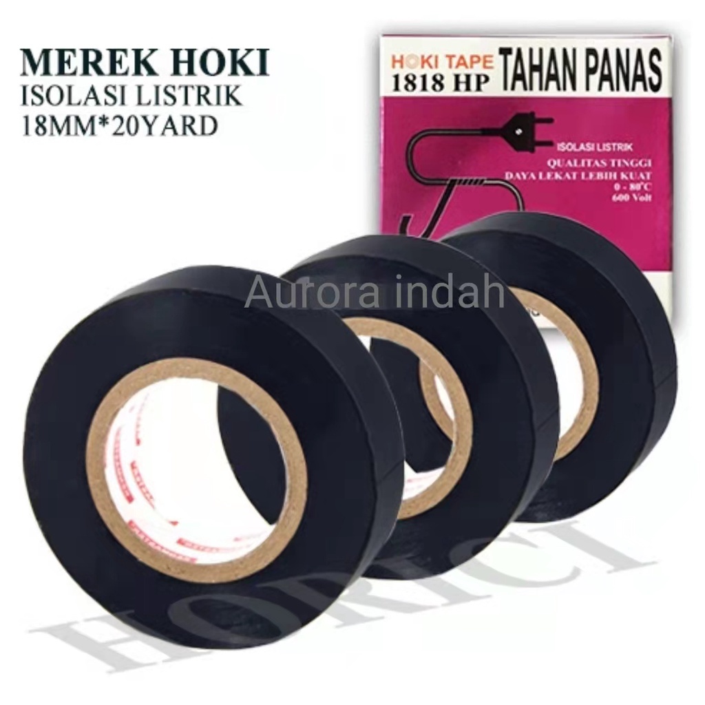 Jual 16*20Y Isolasi Listrik pvc hitam Tahan panas TAPE / Isolasi ...