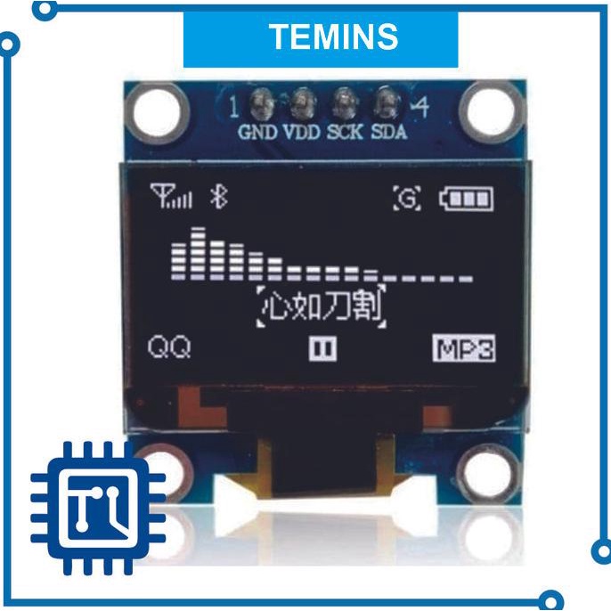 Jual OLED LCD Display 128x64 0.96 inch I2C II2C Arduino Raspbery Pi ...