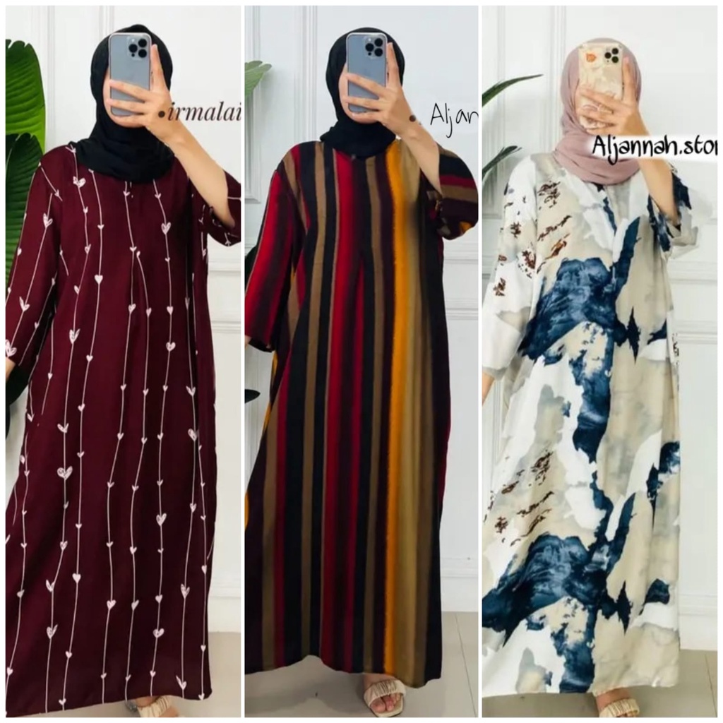 Jual Daster Gamis Semata Kaki / Long Daster Lengan 3/4 / Daster ...