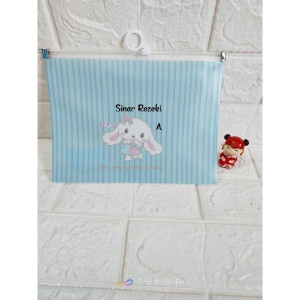 Jual 1 buah!! Map zipper A5/map plastik zipper A5/zipper map A5 ...