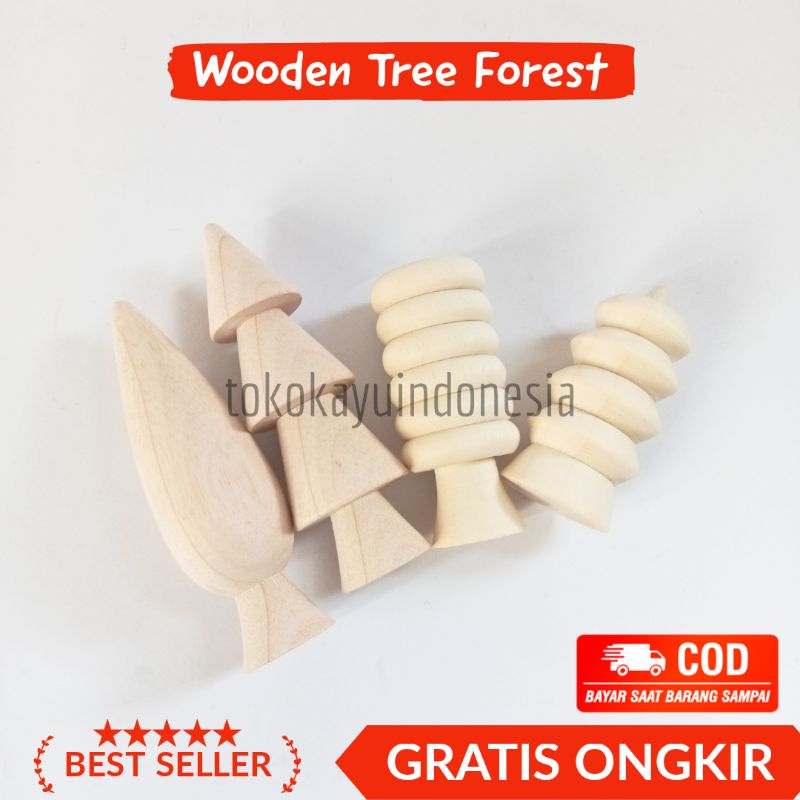 Jual Wooden Tree Forest Mainan Kayu Edukasi Edukatif Anak Toko Kayu ...