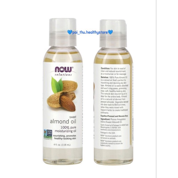 Jual NOW Oil Solution Sweet Almond Oil -NOW minyak almond @118ml ...
