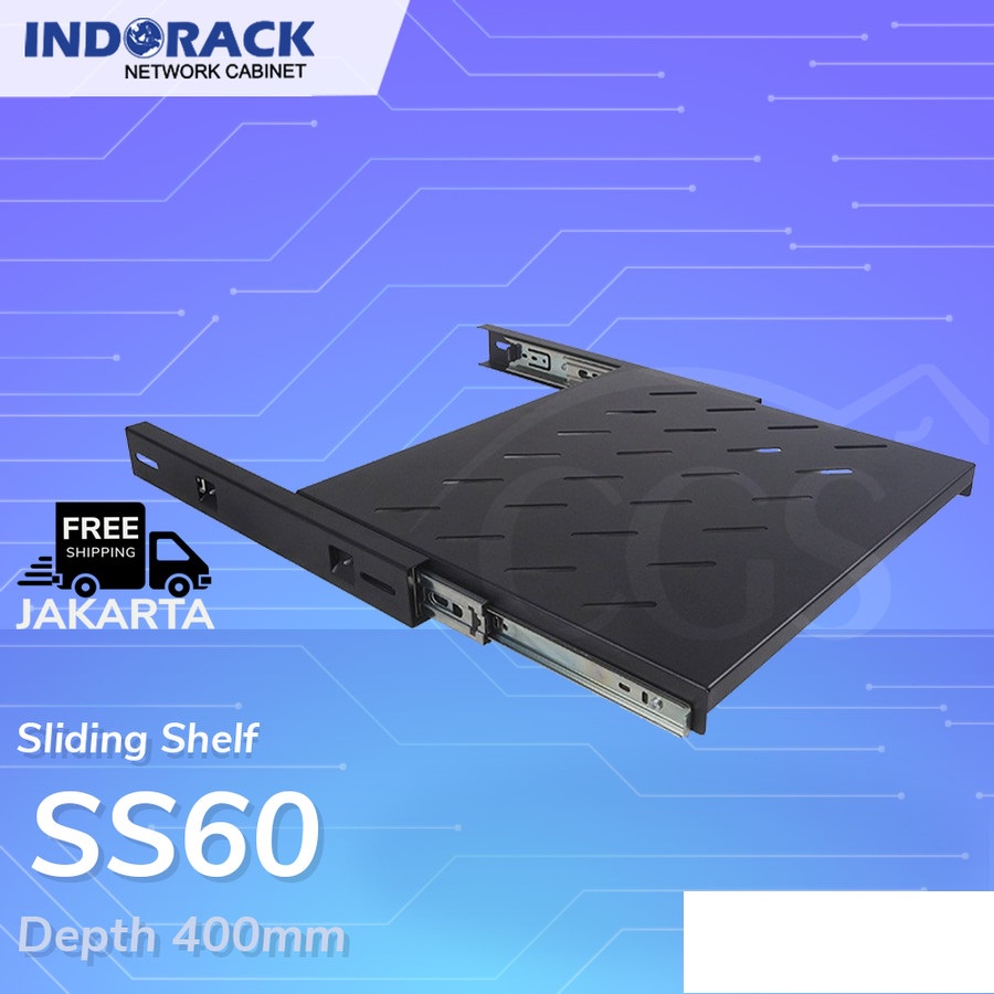 Jual INDORACK - SS60 - Sliding Shelf Depth 400mm 19" | Shopee Indonesia