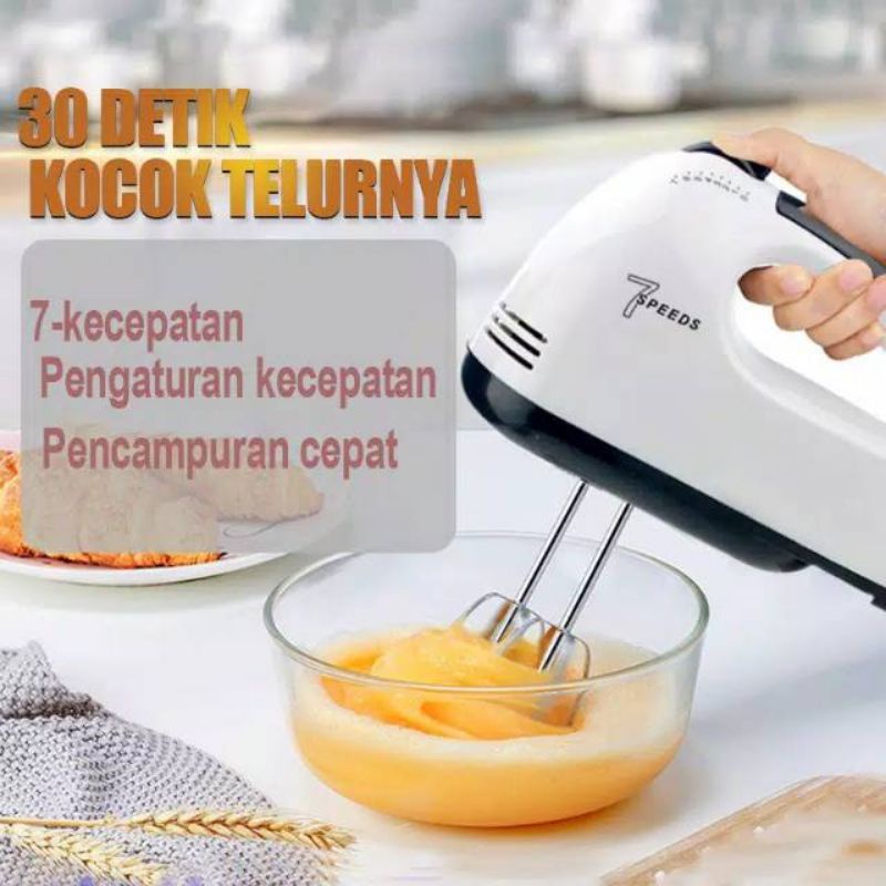 Jual Hand Mixer Tangan 7 Speed Mixer Pengaduk Adonan Kue Hemat Listrik ...