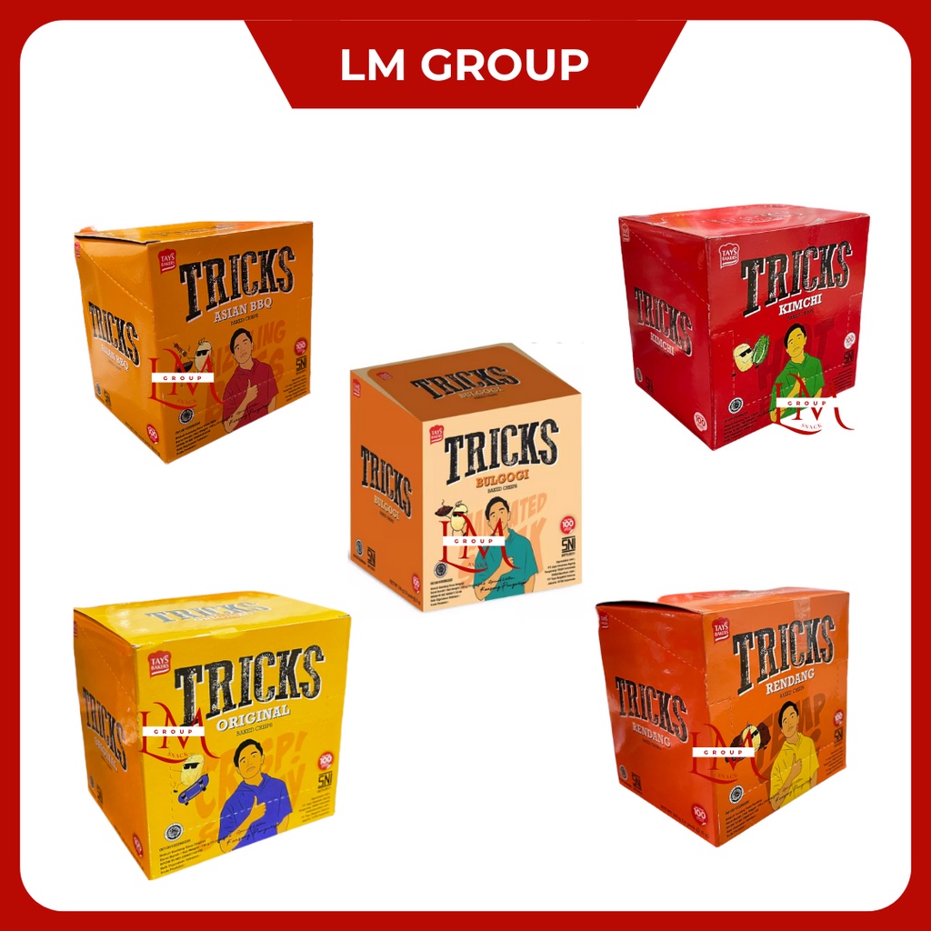 Jual Tricks Crisps New Pack Kimchi/Bulgogi/Original/BBQ/Rendang ...