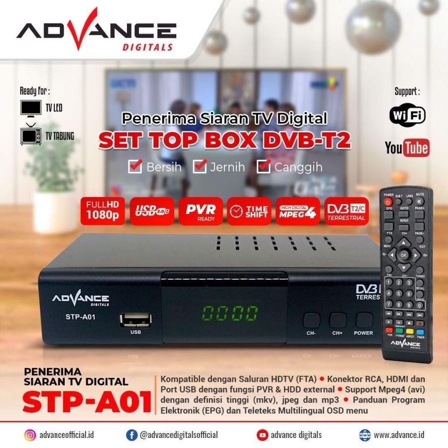 Jual JUAL SET TOP BOX TV DIGITAL MURAH | STB ADVANCE ORIGINAL | STB MURAH | Shopee Indonesia
