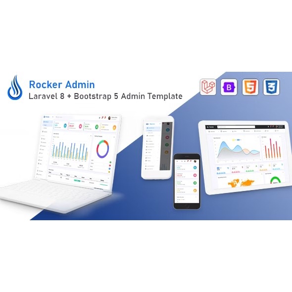 Jual Rocker - Laravel 8 + Bootstrap 5 Admin Template | Shopee Indonesia