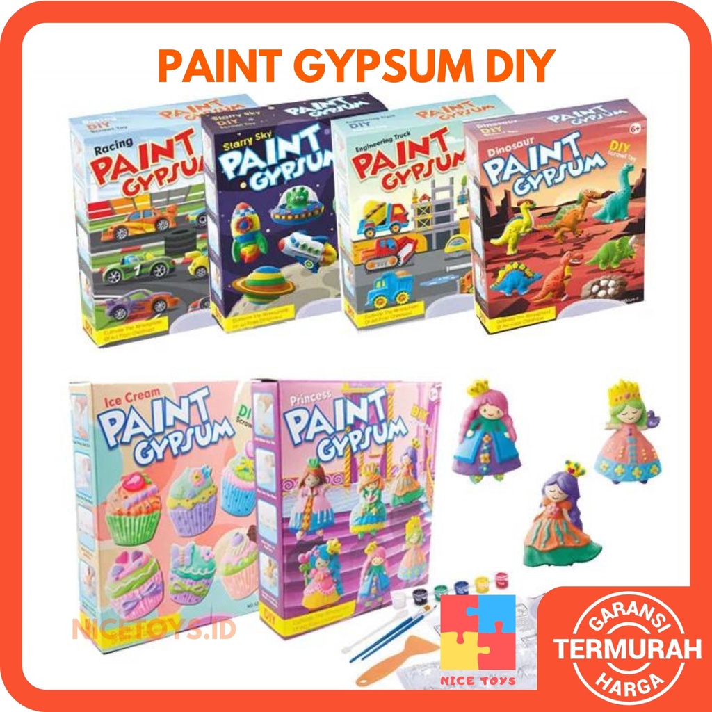 Jual DIY Painting Gypsum Kit Mewarnai Patung Lukis Gypsum Mainan Anak ...