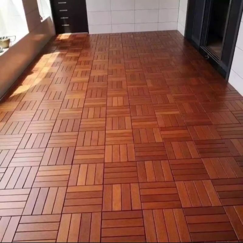 Jual Lantai kayu deck tile 30x30cm/lantai kayu tempel/lantai kayu/vinil ...