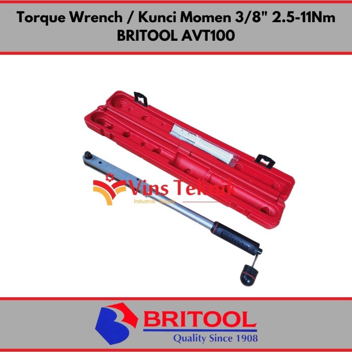 Jual Kunci Momen Kunci Torsi 3/8Inch Torque Wrench Avt 100 Britool ...