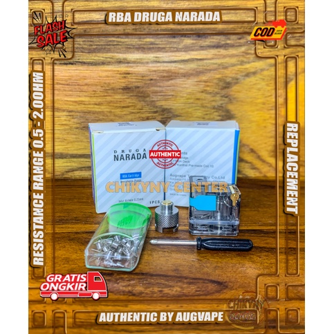 Jual RBA DRUGA NARADA POD REPLACEMENT AUTHENTIC BY AUGVAPE | Shopee ...