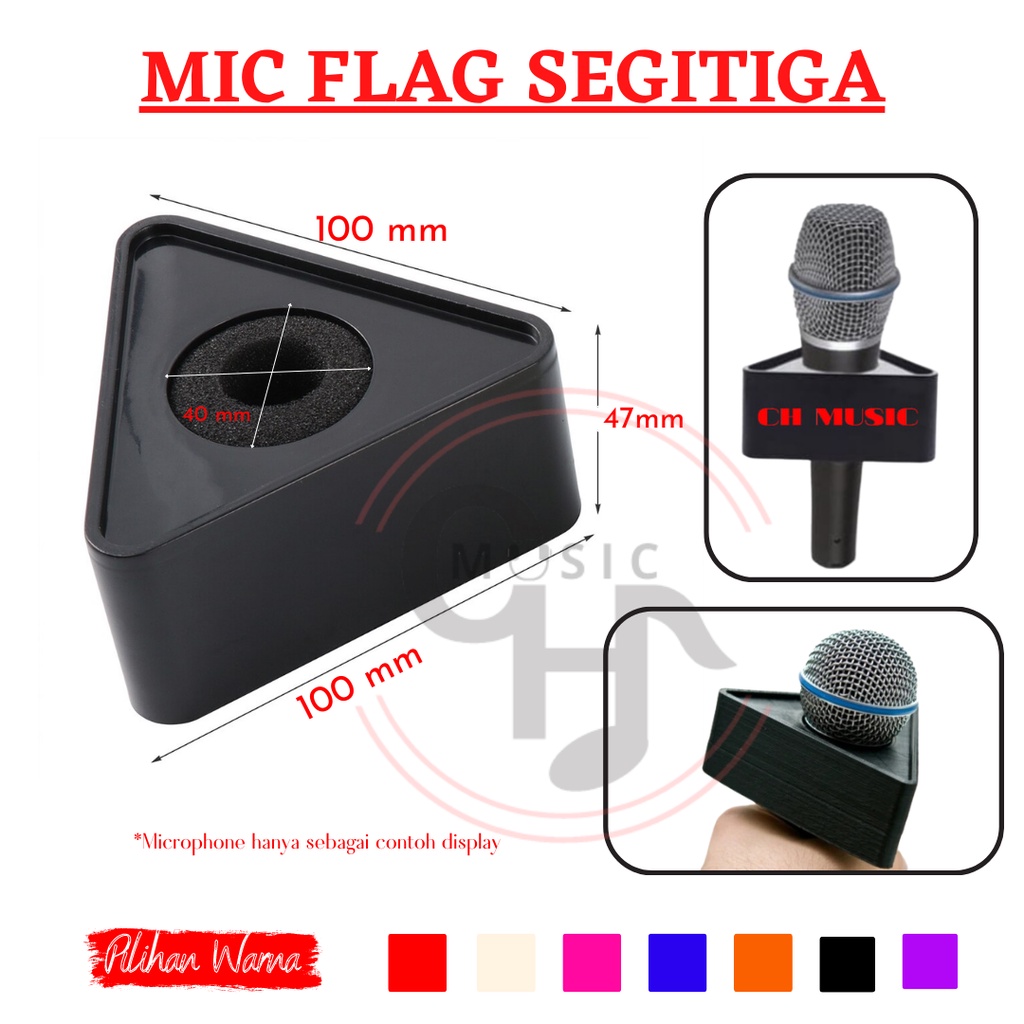 Jual Mic Flag Ring Mic Reporter Microphone Interview Bahan Tebal ...