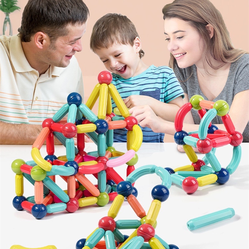 Jual Mainan Edukasi Anak Magnetic Stick Building Block Merakit Mainan ...