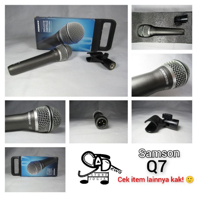 Jual SAMSON Q7 DYNAMIC MICROPHONE Q 7 MIC DINAMIK STUDIO DAN PANGGUNG ...