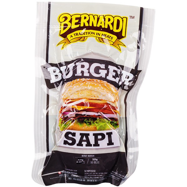 Jual Bernardi Daging Burger Sapi 250gr isi 6 | Shopee Indonesia