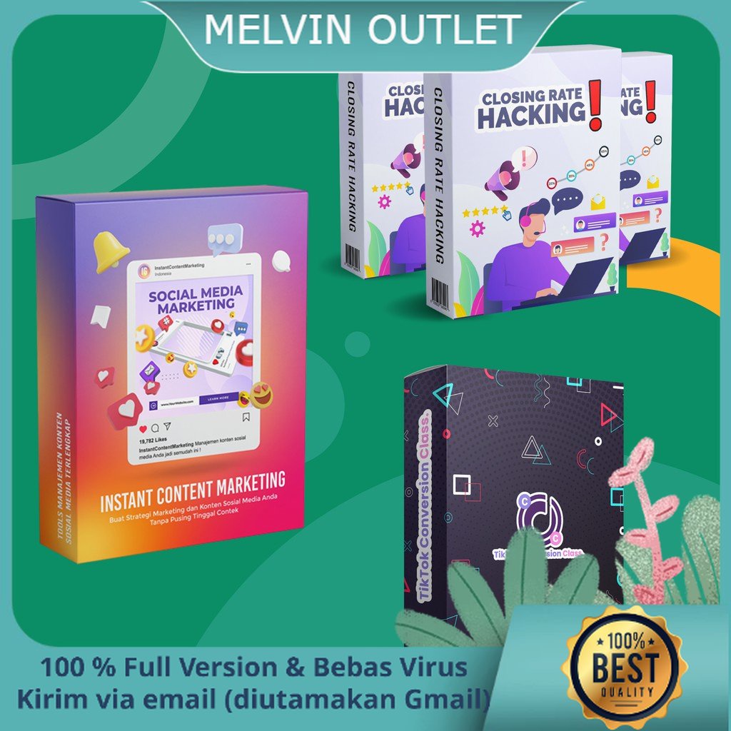 Jual Instant Content Marketing AIO - Closing Rate Hacking - Tiktok ...
