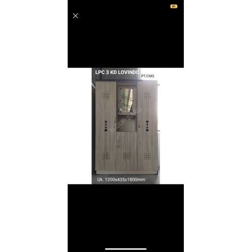 Jual LEMARI PANEL LOVINDO 3 PINTU PALEMBANG | Shopee Indonesia
