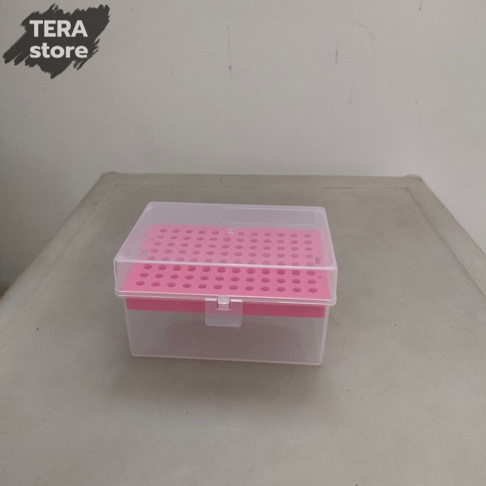 Jual rak yellow tip plastik 96 lubang mikropipet micropipette tip box ...