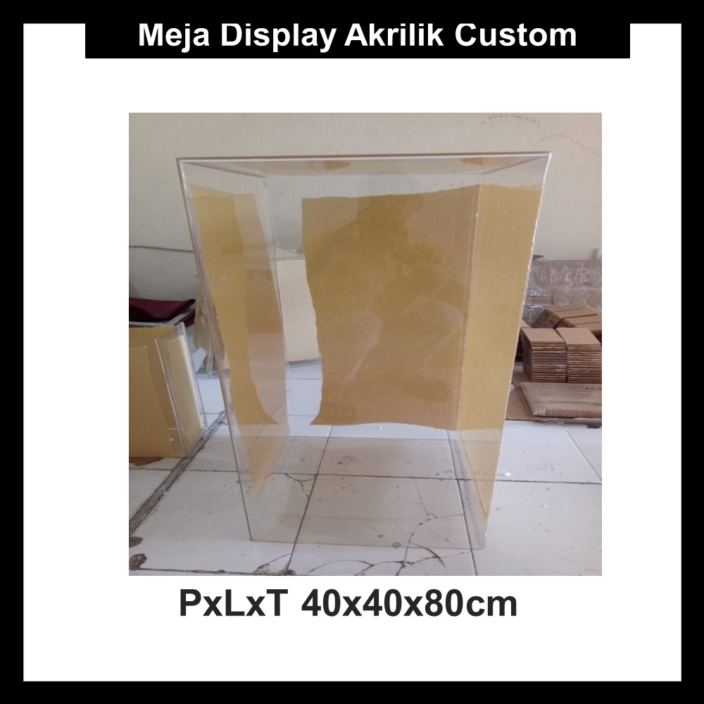 Jual Meja Display Akrilik Custom PxLxT 40x40x80cm | Shopee Indonesia