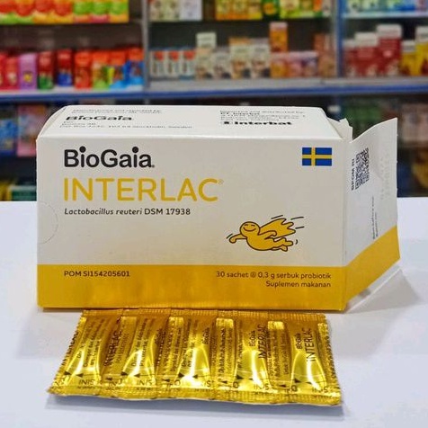 Jual Interlac 𝟏 𝐒𝐀𝐂𝐇𝐄𝐓 - Suplemen Probiotic Untuk Pencernaan Bayi ...