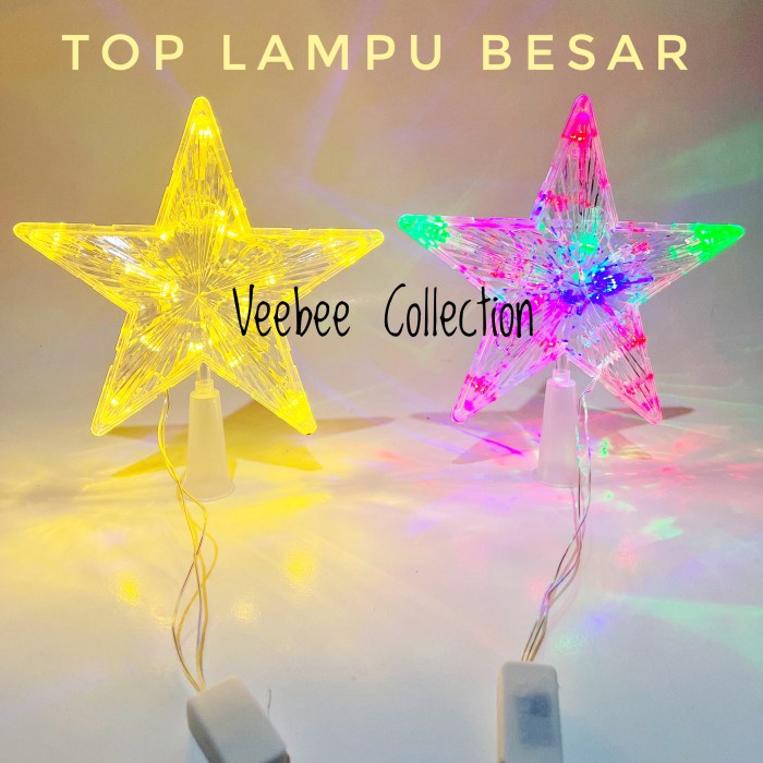 Jual Topper Bintang Lampu LED Pohon natal Besar/ ujung pohon lampu ...