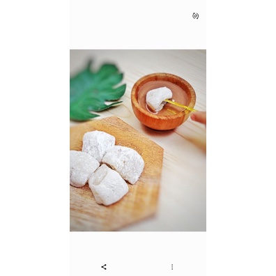 Jual mochi cocol dengan 2 varian rasa yang bisa dipilih coklat dan ...
