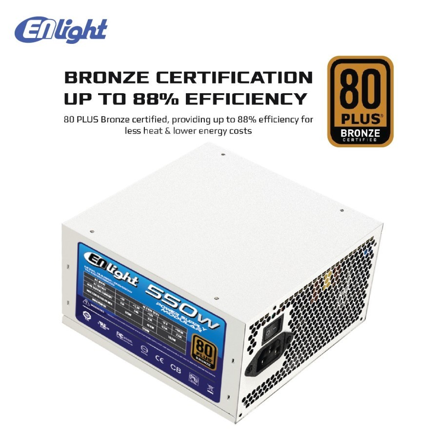 Jual ENLIGHT POWER SUPPLY PSU 550 WATT 80 PLUS BRONZE SEMI MODULAR ...