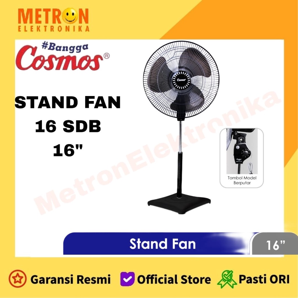 Jual COSMOS 16 SDB STAND FAN 16 INCH / KIPAS ANGIN BERDIRI 46 WATT ...