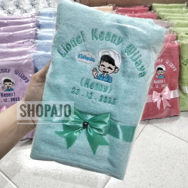 Jual Handuk Bordir Nama 30x70 Souvenir (WAJIB BACA DESKRIPSI) | Shopee ...