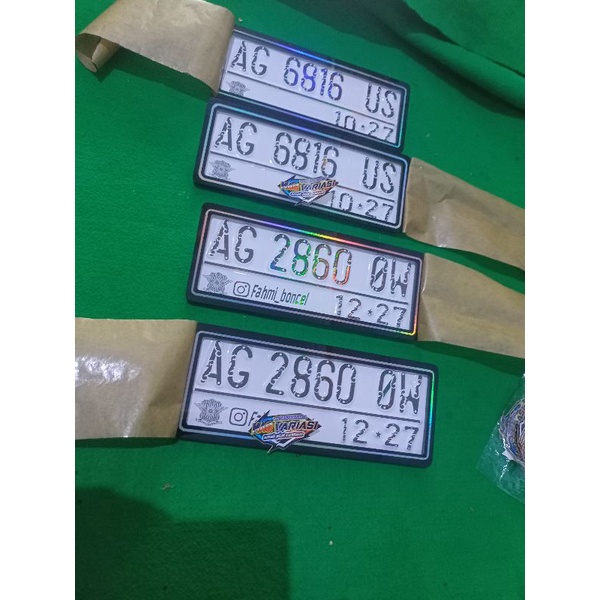 Jual PLAT NOMOR ACRILIK FULL HOLOGRAM,PLAT MOTOR, PLAT CUSTOM, PLAT ...