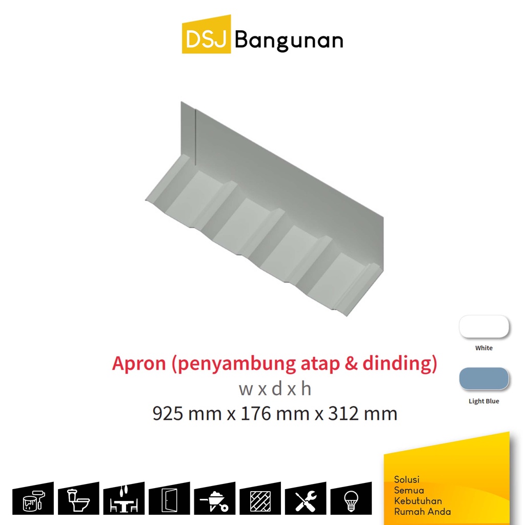 Jual Onduplast Apron Flashing Penyambung Atap dan Dinding | Shopee ...