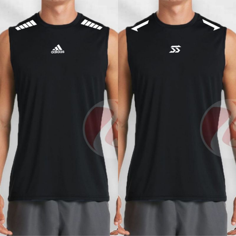 Jual Singlet hitam pria baselayer sleeve less sporty kaos dalam tanpa ...