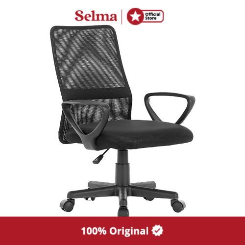 Jual Selma Cosmo Kursi Kantor Sandaran Rendah - Hitam Tempat Duduk ...