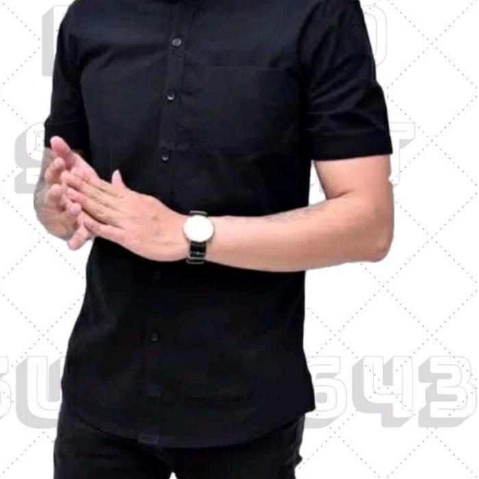 Jual KEMEJA HEM POLOS PRIA LENGAN PENDEKBOYI TOP MAN FORMAL KASUAL ...