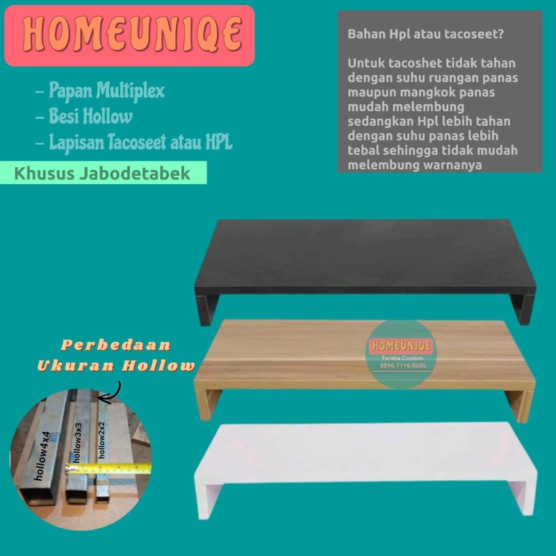 Jual HOMEUNIQE Pad Monitor/ Meja Komputer/ Meja PC/ Meja Mini/ Meja PS ...