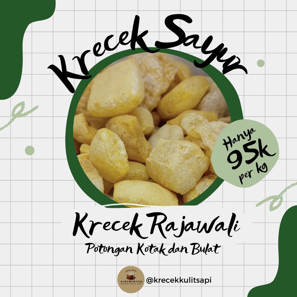 Jual KRECEK/GRABASAN KULIT SAPI KOTAK RAJAWALI 1 kg | Shopee Indonesia