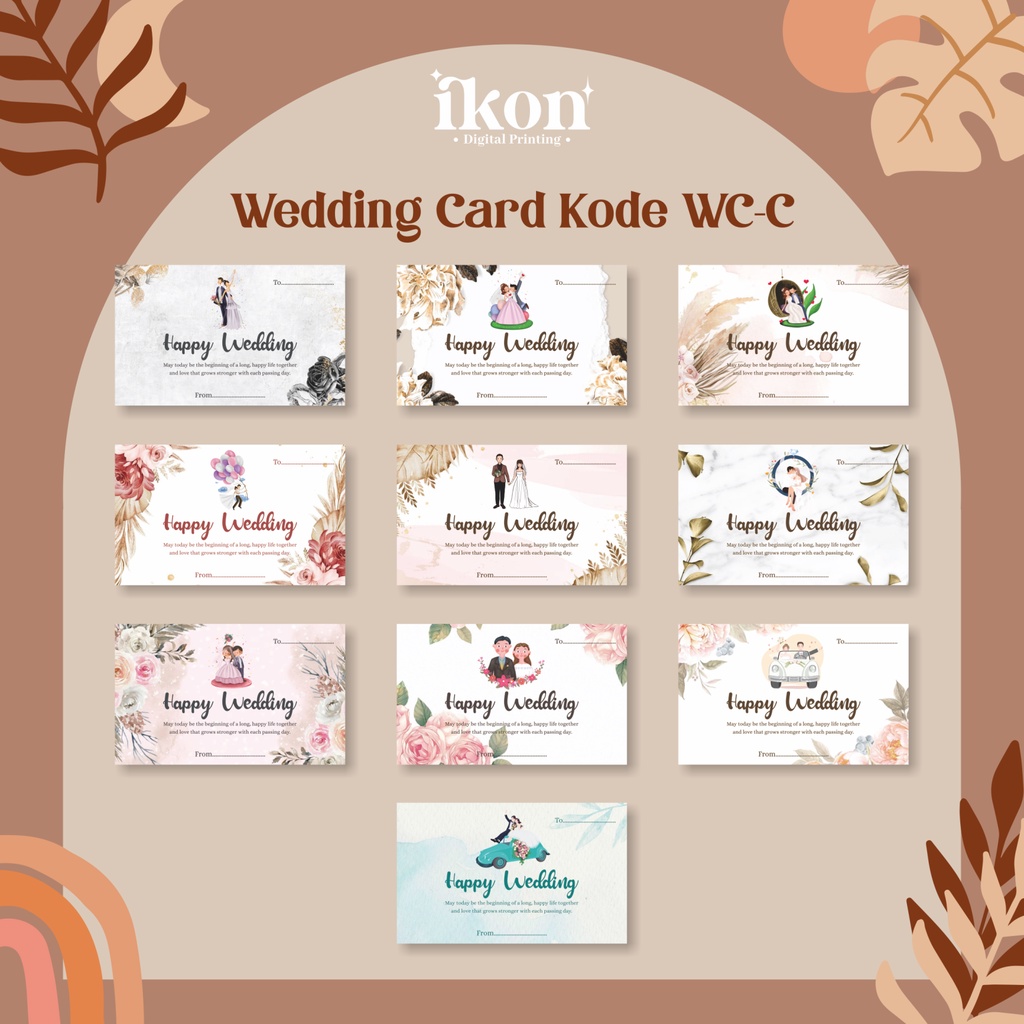Jual WEDDING CARD / KARTU UCAPAN PERNIKAHAN / KARTU WEDDING KODE WC-C ...