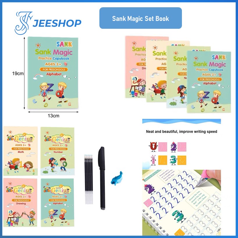 Jual Magic Book Set 4in1 Magic Practice Book Isi 4 Buku + Pulpen Buku ...