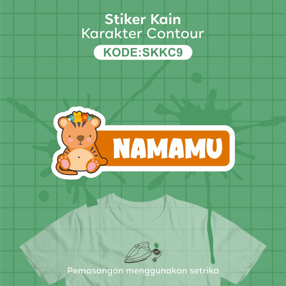 Jual STIKER KAIN KARAKTER CONTOUR Label Nama Baju Anak Sablon Setrika ...