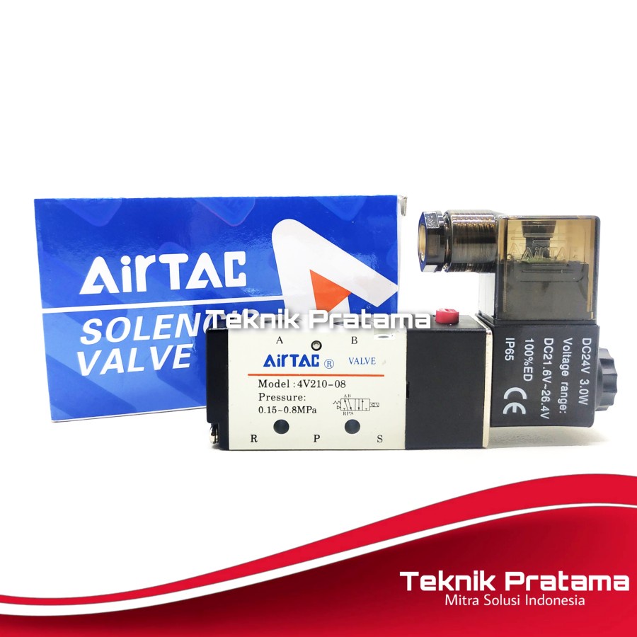 Jual Solenoid valve 4v210 08 / 4v210-08 Airtac 220v ac / 24 v dc | Shopee Indonesia