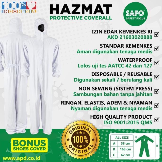 Jual Baju Apd Hazmat Ijin Edar Akd Kemenkes Coverall Suit Tiger Head ...