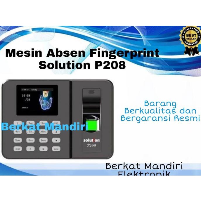 Jual Mesin Absen Fingerprint Solution P208 | Shopee Indonesia
