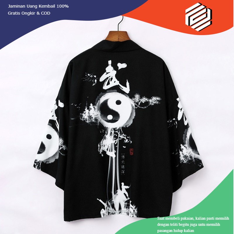 Jual baju kimono jepang Kardigan Kimono Jepang Pria Haori Yukata Kostum ...