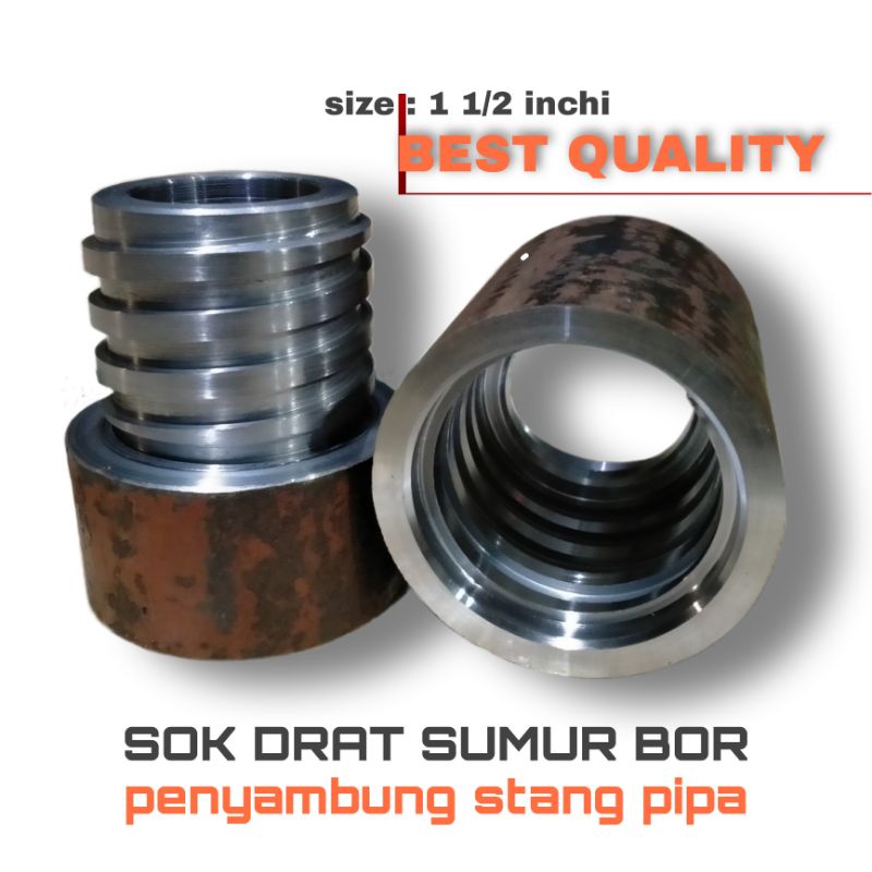 Jual sok drat 1 1/2 inchi - socket pipa bor sumur - shock drat ...
