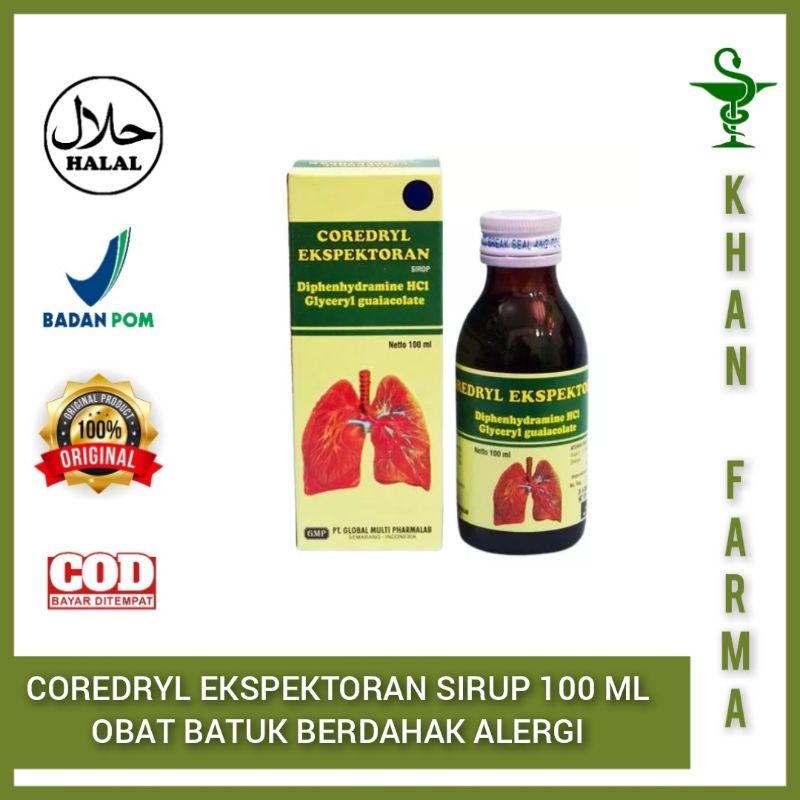 Jual COLEDRYL COREDRYL EKPSEKTORAN SIRUP 100 ML BATUK BERDAHAK ALERGI ...