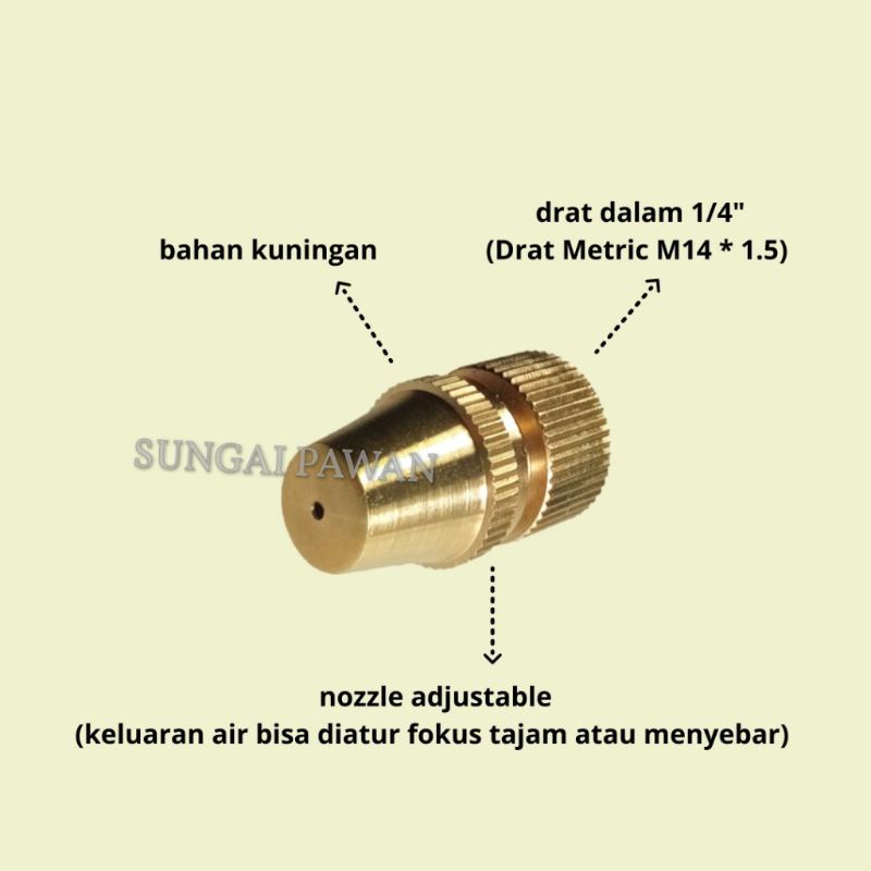 Jual nozzle nosel semprotan semprot sprayer penyiram siram tanaman drat ...