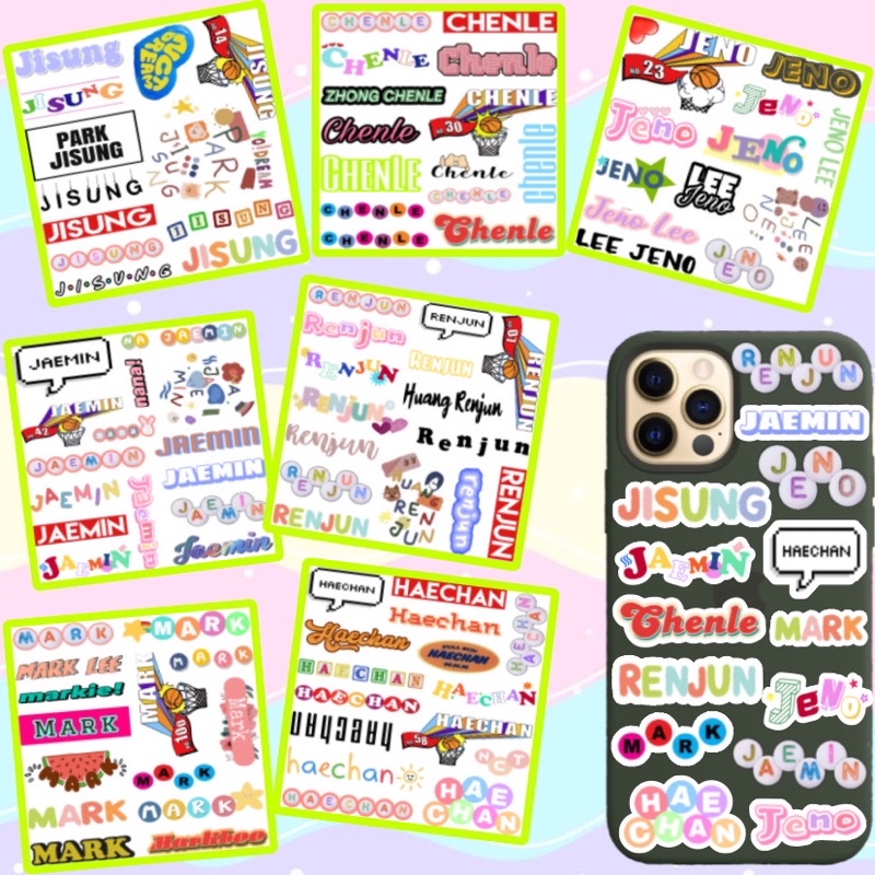 Jual Stiker Nama NCT DREAM & NCT 127 ( Sudah Cutting ) Aesthetic Deco ...