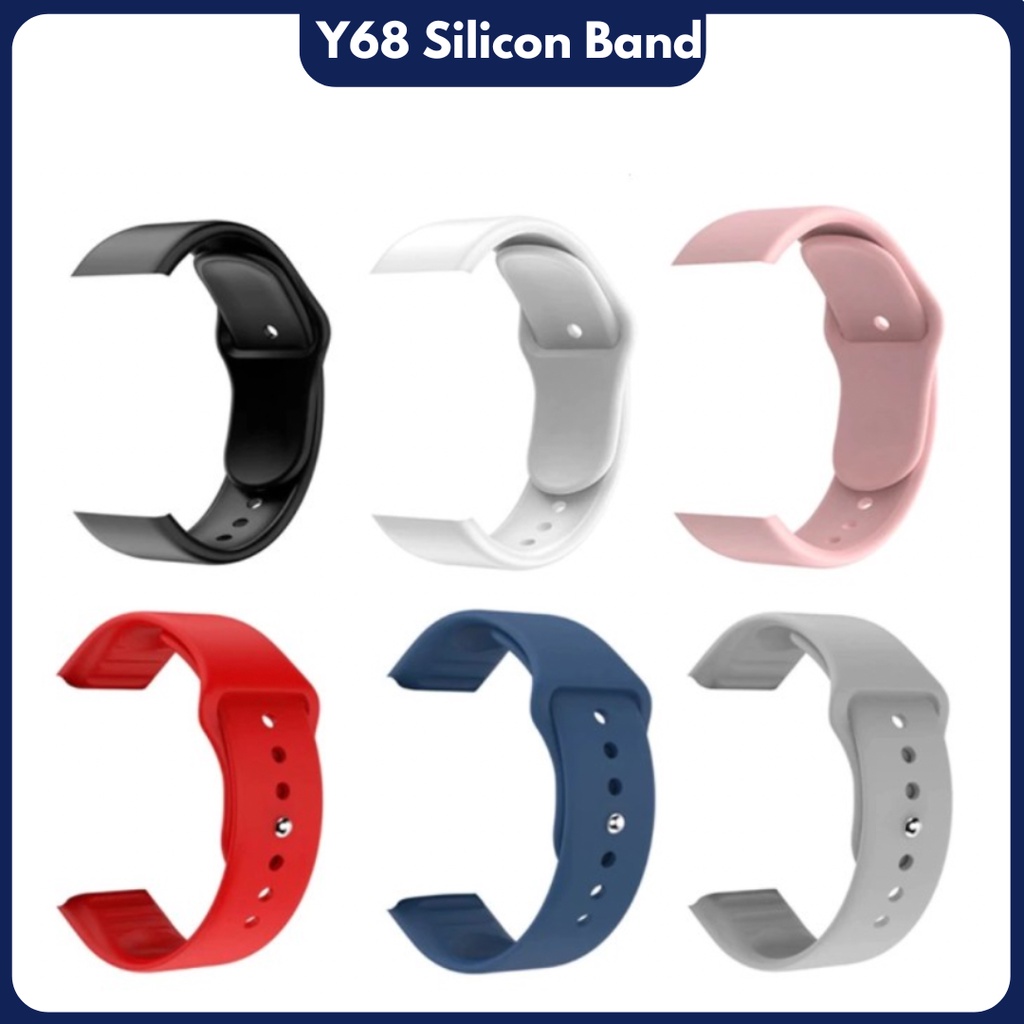 Jual Y68 Strap Smart Watch Silicon Strap Y68 Smart Band Silicon Strap ...