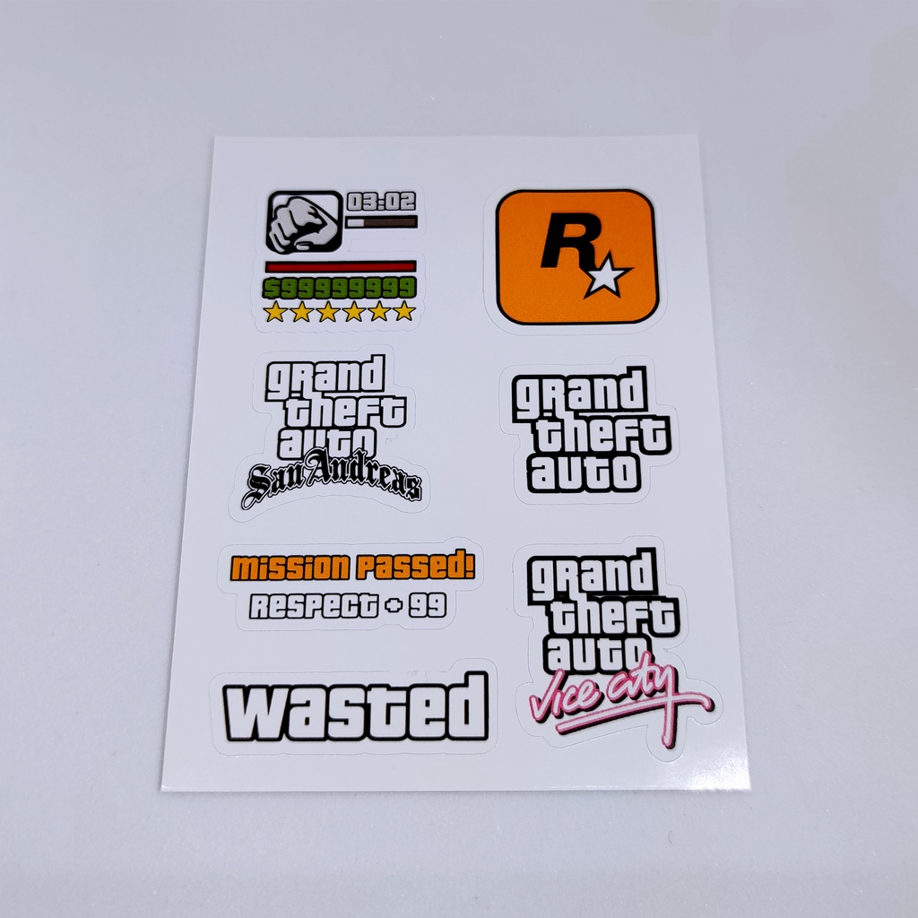 Jual Sticker Pack GTA San Andreas Vice City Rockstar Back to 90s ...