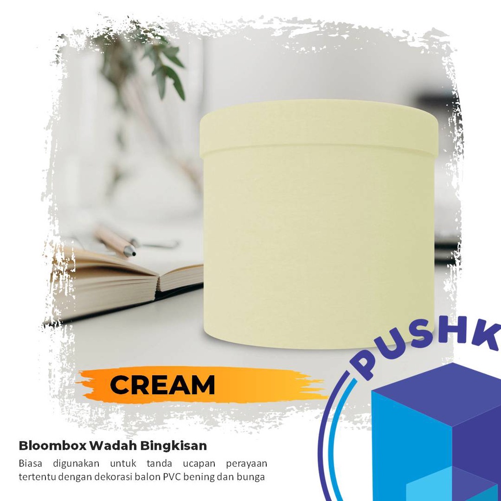 Jual [12cm] Kotak Bulat Bundar Bloom Box Bucket Baket Buket Bunga ...